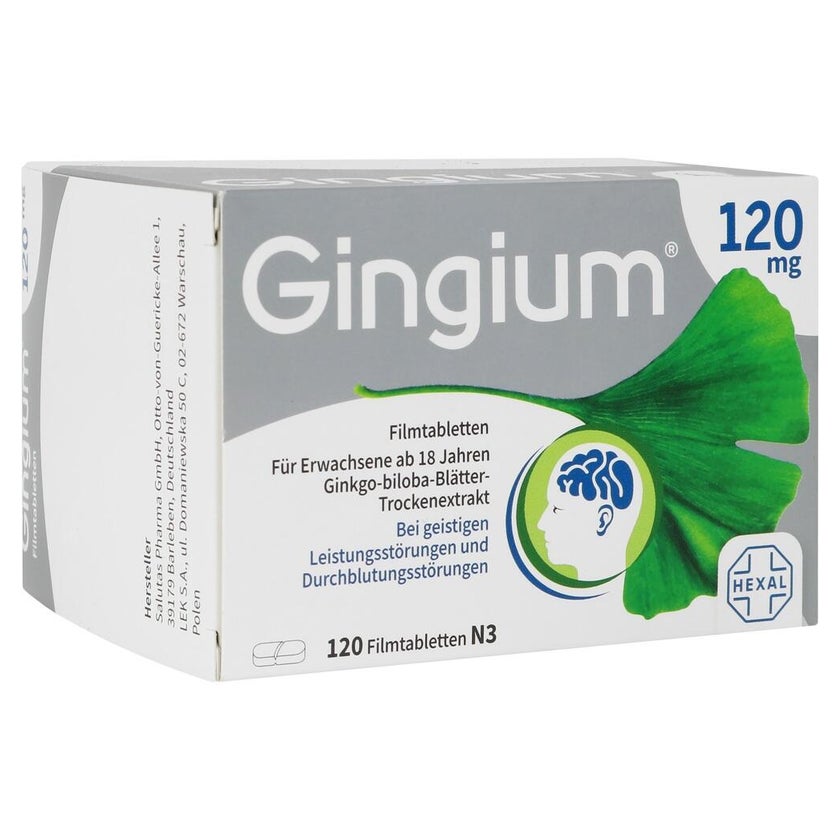 Gingium 120 Mg Filmtabletten 120 St online kaufen | DocMorris