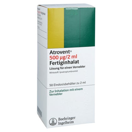 ATROVENT 500 µg/2 ml Fert.Inhal.Eindosisbehält. 50X2 ml mit E-Rezept ...