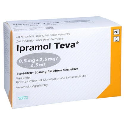 IPRAMOL Teva 0,5+2,5mg/2,5ml Lsg.f.Vern.in.Amp. 2X30 St mit E-Rezept ...