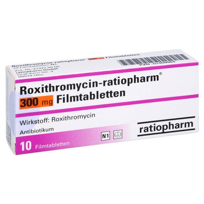 ROXITHROMYCIN-ratiopharm 300 mg Filmtabletten 10 St mit E-Rezept kaufen ...