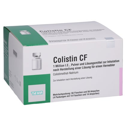 COLISTIN CF 1 Million I.E. P.+LM Her.Lsg.f.Verneb. 56 St mit E-Rezept ...