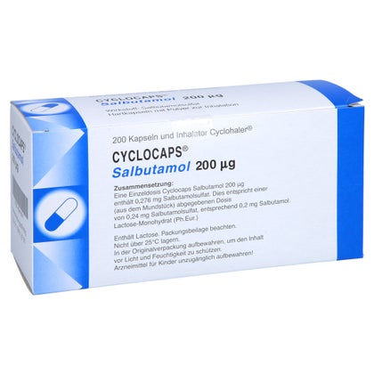 CYCLOCAPS Salbutamol 200 µg Inh.Kaps.+Cyclohaler 200 St mit E-Rezept ...