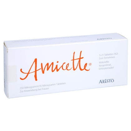 AMICETTE 250 Mikrogramm/35 Mikrogramm Tabletten 3X21 St mit E-Rezept ...