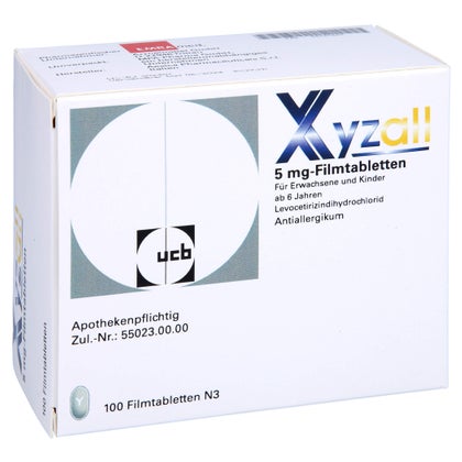 Xyzall 5 mg Filmtabletten - Reimport 100 St online kaufen | DocMorris