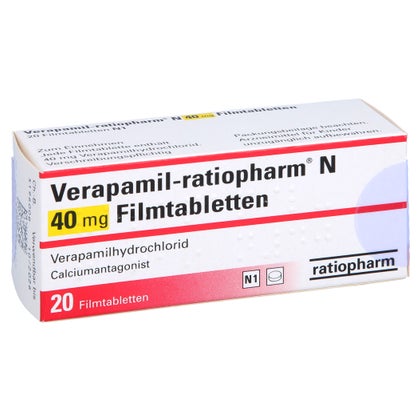 VERAPAMIL-ratiopharm N 40 mg Filmtabletten 20 St mit E-Rezept kaufen ...