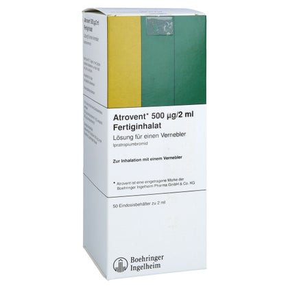 ATROVENT 500 µg/2 ml Fert.Inhal.Eindosisbehält. 50X2 ml mit E-Rezept ...