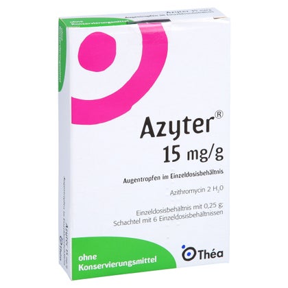 AZYTER 15 mg/g Augentropfen im Einzeldosisbehält. 6X0,25 g mit E-Rezept ...