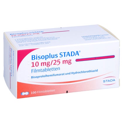 BISOPLUS STADA 10 mg/25 mg Filmtabletten 100 St mit E-Rezept kaufen ...
