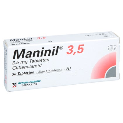 Maninil 3,5 Tabletten 30 St mit E-Rezept kaufen | DocMorris