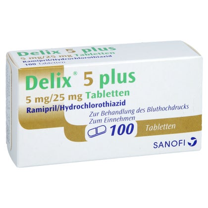 Delix 5 mg plus Tabletten 100 St mit E-Rezept kaufen | DocMorris