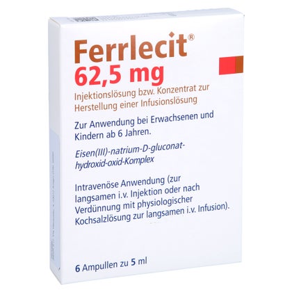 Ferrlecit 62,5 mg Inj.Lsg.bzw.Konz.Her.I 6X5 ml mit E-Rezept kaufen ...