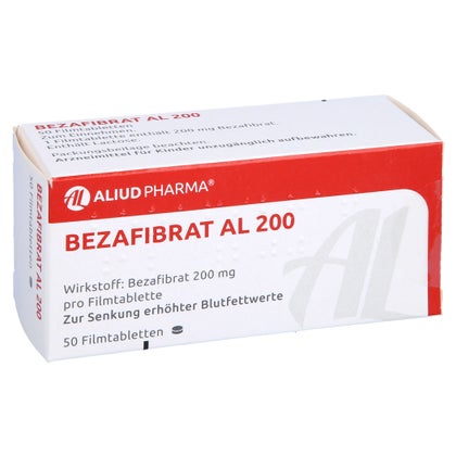 Bezafibrat AL 200 Filmtabletten 50 St mit E-Rezept kaufen | DocMorris