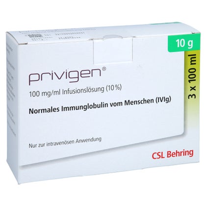 PRIVIGEN 10% Lösung 3x10 g Infusionslösung Dsfl. 3X100 ml mit E-Rezept ...