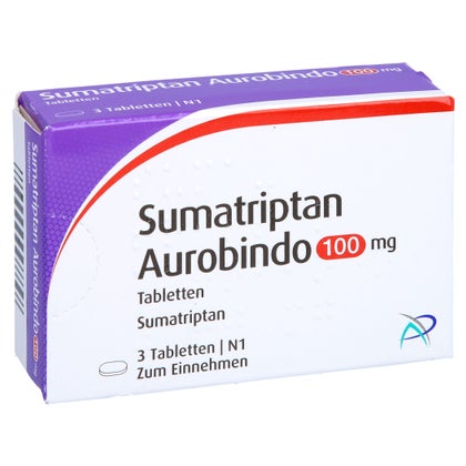 Sumatriptan Aurobindo 100 mg Tabletten 3 St mit E-Rezept kaufen | DocMorris
