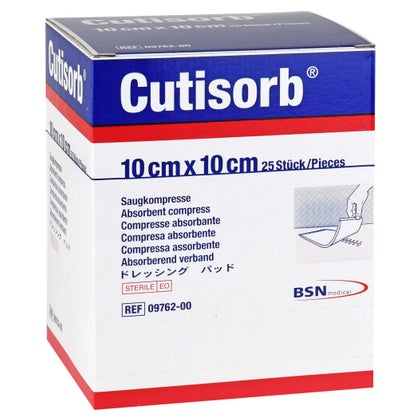 Cutisorb Saugkompressen Steril 10x10 cm 25 St online kaufen | DocMorris