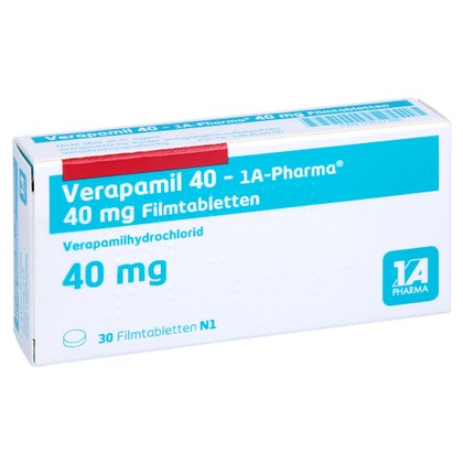 Verapamil 40-1a Pharma Filmtabletten 30 St mit E-Rezept kaufen | DocMorris