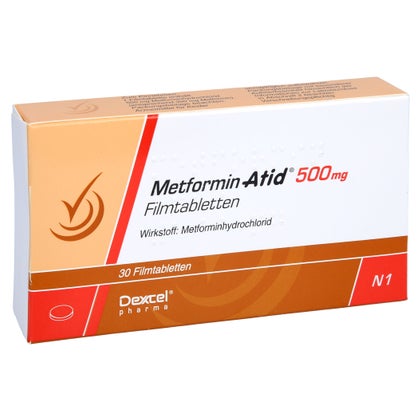 Metformin Atid 500 mg Filmtabletten 30 St mit E-Rezept kaufen | DocMorris