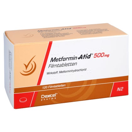 Metformin Atid 500 mg Filmtabletten 120 St mit E-Rezept kaufen | DocMorris