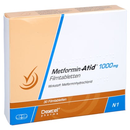 Metformin Atid 1.000 mg Filmtabletten 30 St mit E-Rezept kaufen | DocMorris
