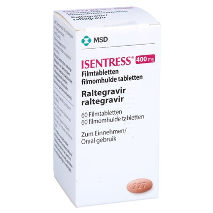 Isentress 400 mg Filmtabletten 60 St mit E-Rezept kaufen | DocMorris
