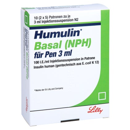 HUMULIN Basal NPH f.Pen Injektionssuspension 10X3 ml mit E-Rezept ...