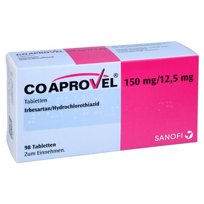 Coaprovel 150 Mg/12,5 mg Tabletten 98 St mit E-Rezept kaufen | DocMorris