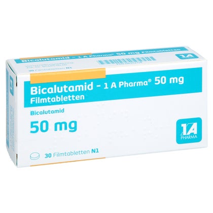 BICALUTAMID-1A Pharma 50 mg Filmtabletten 30 St mit E-Rezept kaufen ...
