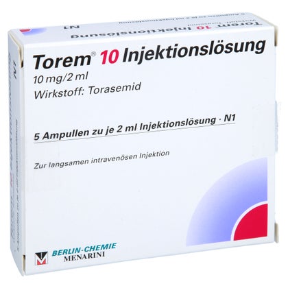 Torem 10 Injektionslösung 5X2 ml mit E-Rezept kaufen | DocMorris