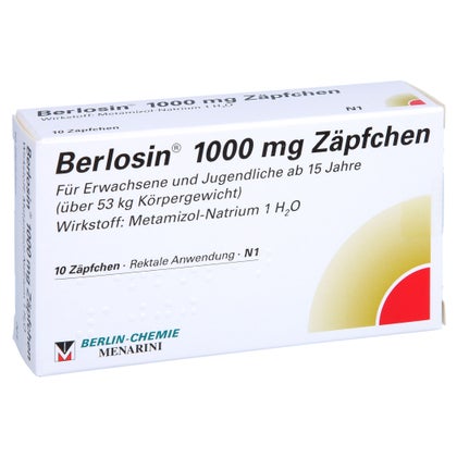 Berlosin 1000 mg Suppositorien 10 St mit E-Rezept kaufen | DocMorris