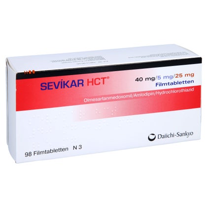 SEVIKAR HCT 40 mg/5 mg/25 mg Filmtabletten 98 St mit E-Rezept kaufen ...