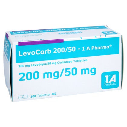 Levocarb 200/50-1a Pharma Tabletten 100 St mit E-Rezept kaufen | DocMorris