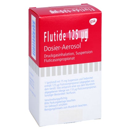 Flutide 125 µg Dos.-Aeros.120 Hub 1 St mit E-Rezept kaufen | DocMorris
