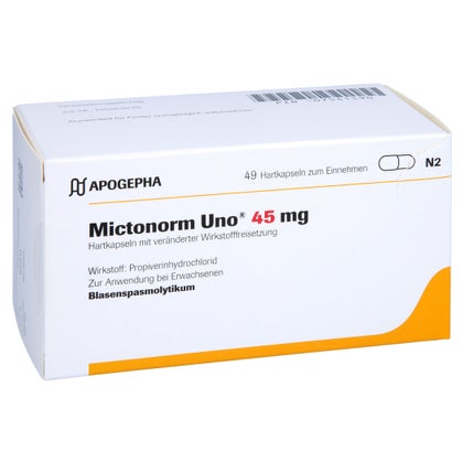 MICTONORM Uno 45 mg Hartk.m.veränd.Wirkst.-Frs. 49 St mit E-Rezept ...