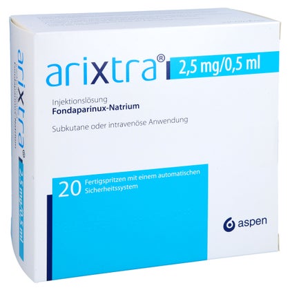 ARIXTRA 2,5 mg/0,5 ml Inj.-Lsg.i.e.Fertigspritze 20X0,5 ml mit E-Rezept ...