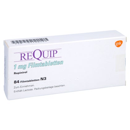 Requip 1,0 mg Filmtabletten 84 St mit E-Rezept kaufen | DocMorris