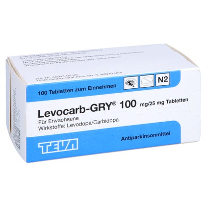 Levocarb Gry 100 mg/25 mg Tabletten 100 St mit E-Rezept kaufen | DocMorris