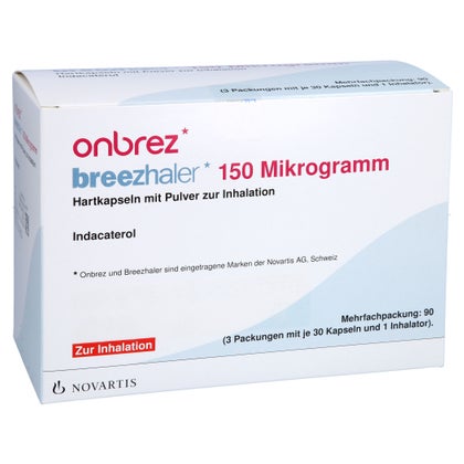 ONBREZ Breezhaler 150 µg Hartkaps.m.Plv.z.Inhal. 3X30 St mit E-Rezept ...