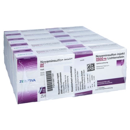 NOVAMINSULFON Injekt 2500 mg Injektionslösung 100X5 ml mit E-Rezept ...