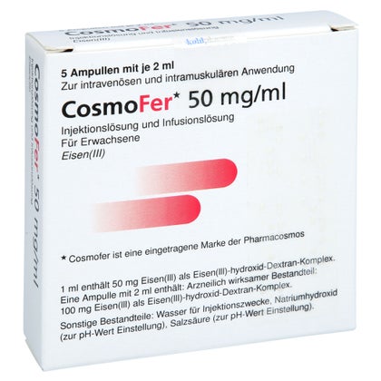 COSMOFER 50 mg/ml Injektions-/Infusionslösung 5X2 ml mit E-Rezept ...