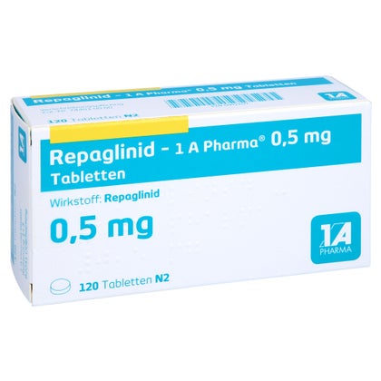 Repaglinid-1a Pharma 0,5 mg Tabletten 120 St mit E-Rezept kaufen ...