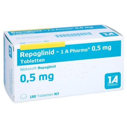 Repaglinid-1a Pharma 0,5 mg Tabletten 180 St mit E-Rezept kaufen ...