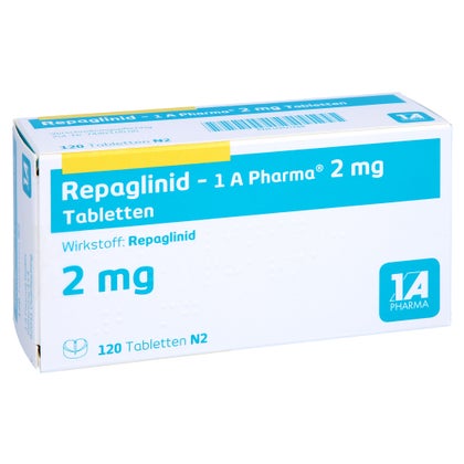 Repaglinid-1a Pharma 2 mg Tabletten 120 St mit E-Rezept kaufen | DocMorris