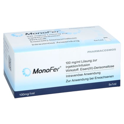 MONOFER 100 mg/ml Lsg.z.Injektion/Infusion Dsfl. 5X1 ml mit E-Rezept ...