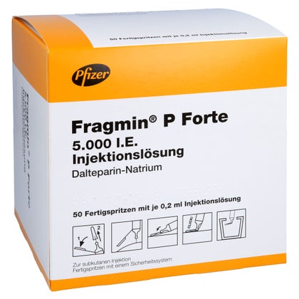 FRAGMIN 5.000 I.E. P Forte Inj.L.i.e.FS.m.Sich-Sy. 50 St mit E-Rezept ...
