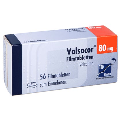Valsacor 80 mg Filmtabletten 56 St mit E-Rezept kaufen | DocMorris