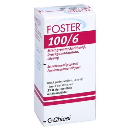 Foster 100/6 µg 120 Hub Dosieraerosol 1 St mit E-Rezept kaufen | DocMorris