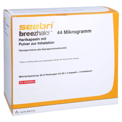 SEEBRI Breezhaler 44 Mikrogramm Hartk.m.Plv.z.Inh. 3X30 St mit E-Rezept ...