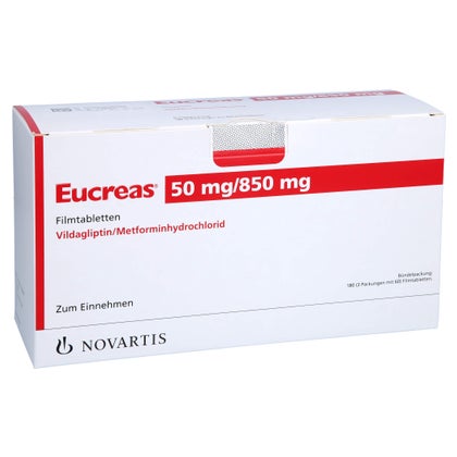 Eucreas 50 Mg/850 mg Filmtabletten 3X60 St mit E-Rezept kaufen | DocMorris