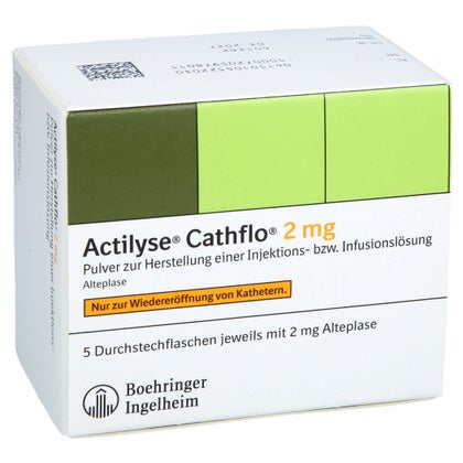 ACTILYSE Cathflo 2 mg Pulver z.Her.e.Inj.-/Inf.-L. 5 St mit E-Rezept ...