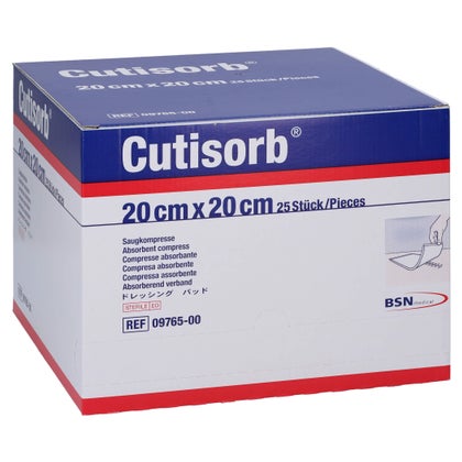 Cutisorb Saugkompressen Steril 20x20 cm 25 St online kaufen | DocMorris